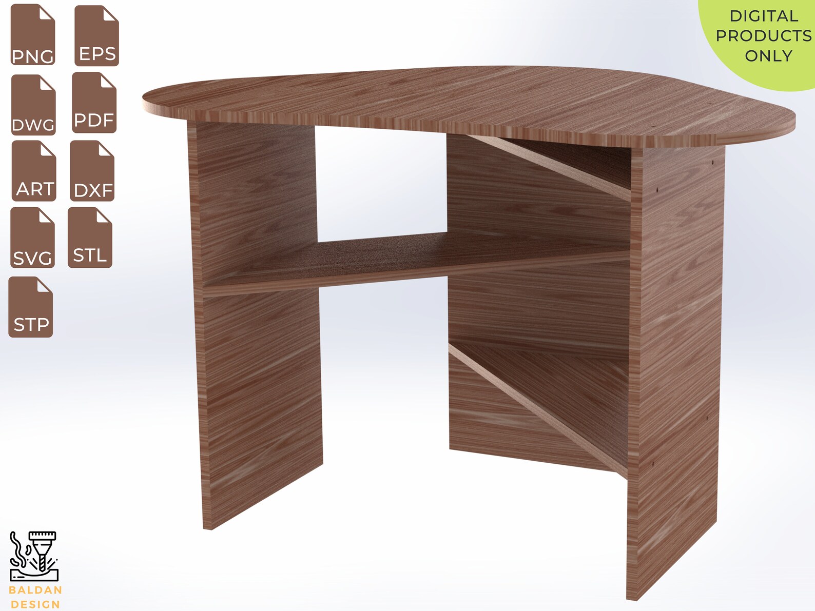 Working Table Plan CNC Digital File,dxf Cutting File for Working Table ...