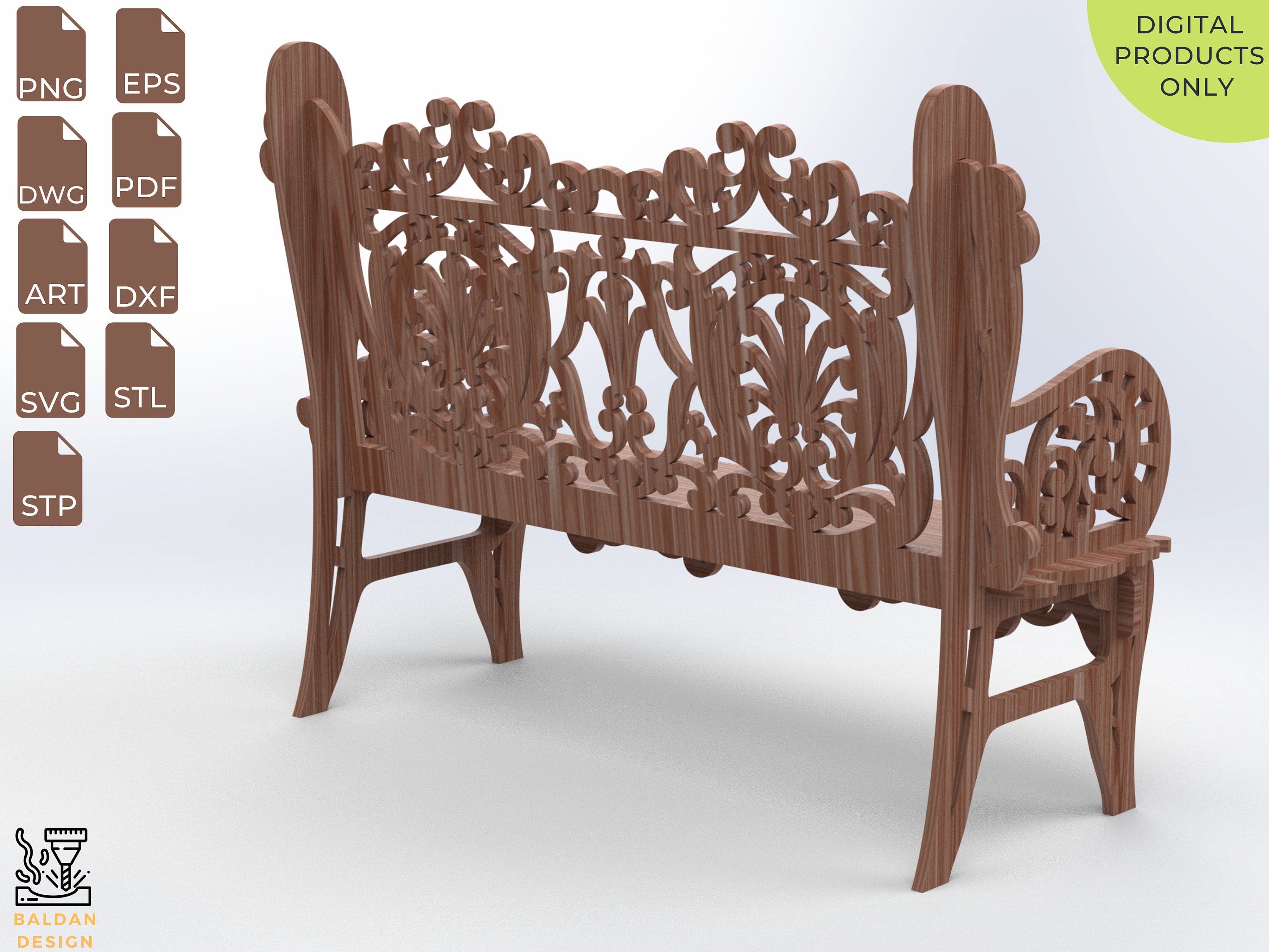 Bank CNC File for Wooden Furniture,laser Cut Wooden File for Bank,dxf ...