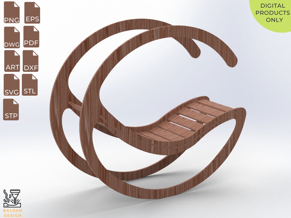 Garden Rocking Chair CNC File for Wooden Furniture,laser Cut Wooden ...