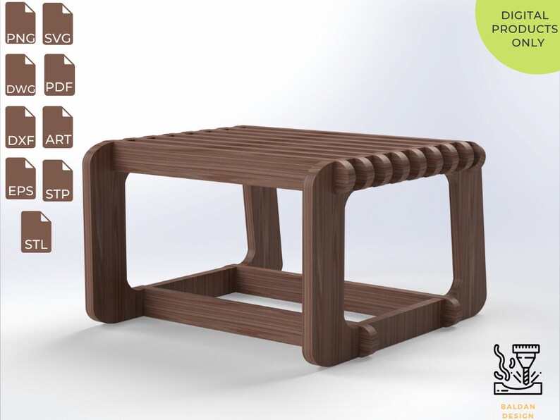 2 Stooles Design for Milling, CNC Design for Wooden Do It Yourself ...