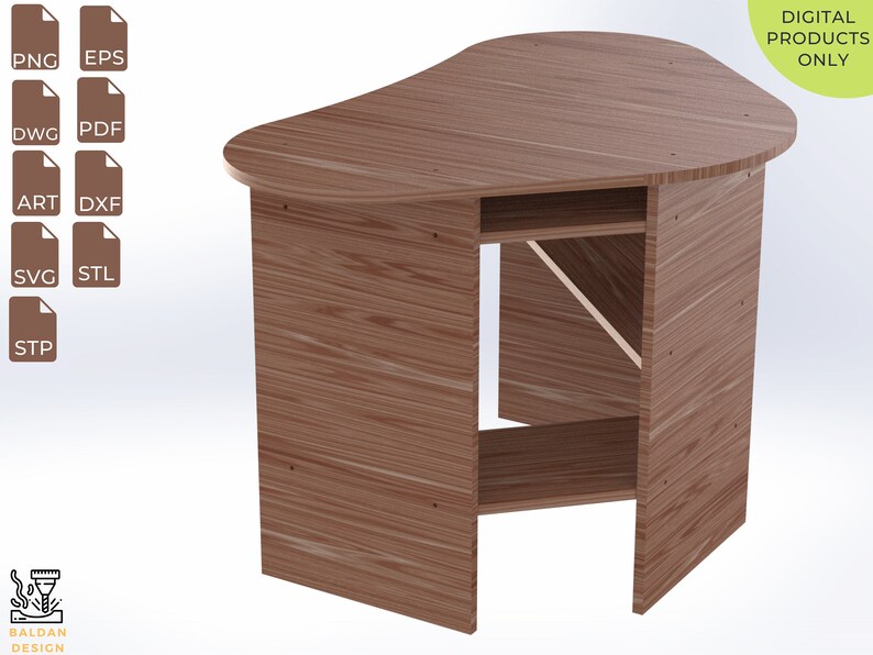 Working Table Plan CNC Digital File,dxf Cutting File for Working Table ...