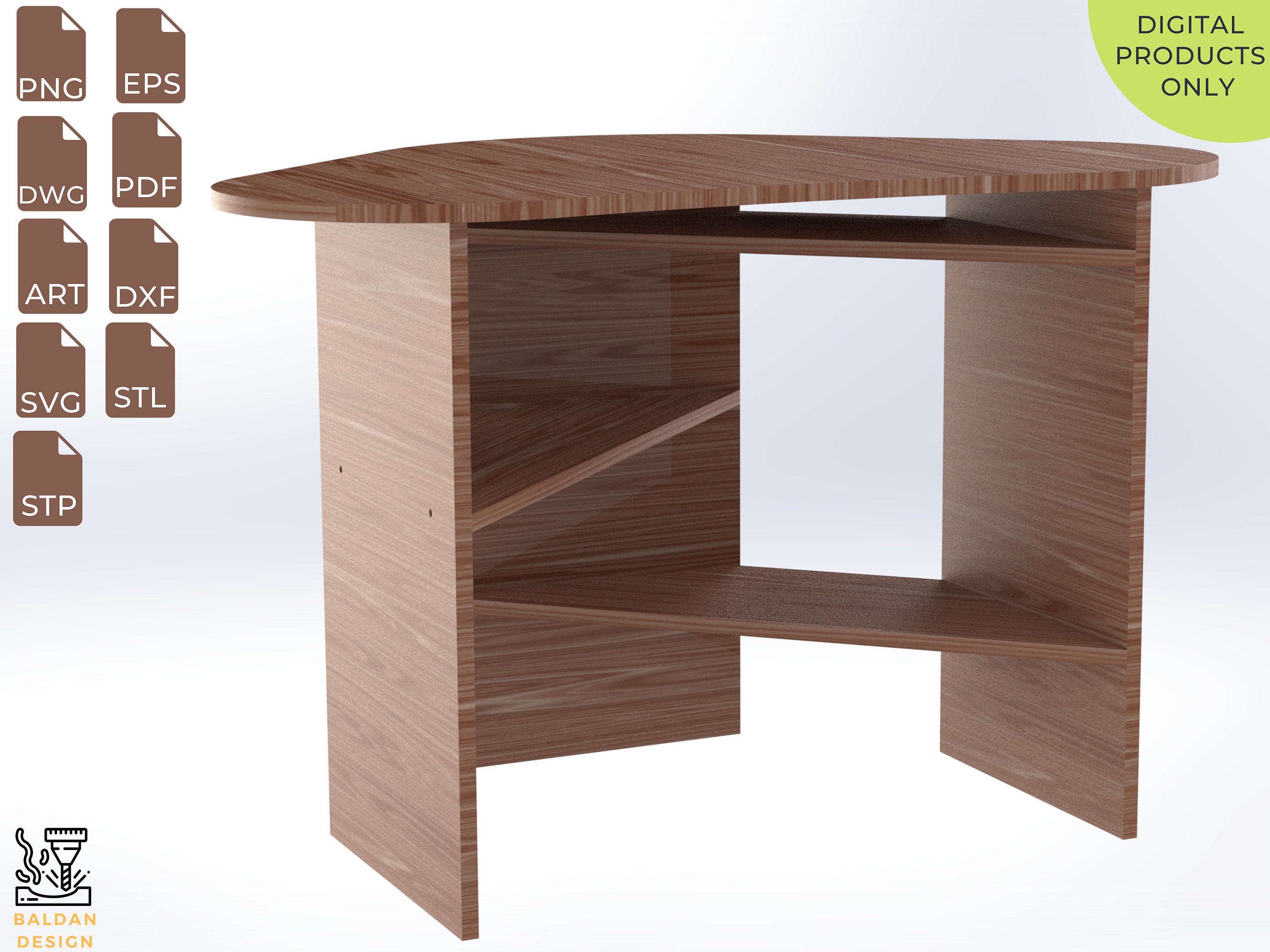 Working Table Plan CNC Digital File,dxf Cutting File for Working Table ...