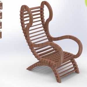 Chair CNC File for Wooden Furniture, Laser Cut Wooden File for Chair ...