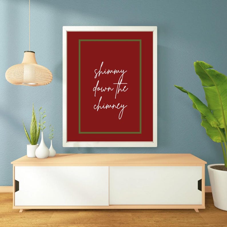 Shimmy Down the Chimney Wall Art Digital Image, Instant Download ...