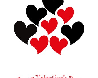 Happy Valentine's Day Printable Card / Instant Download PDF / Card ...