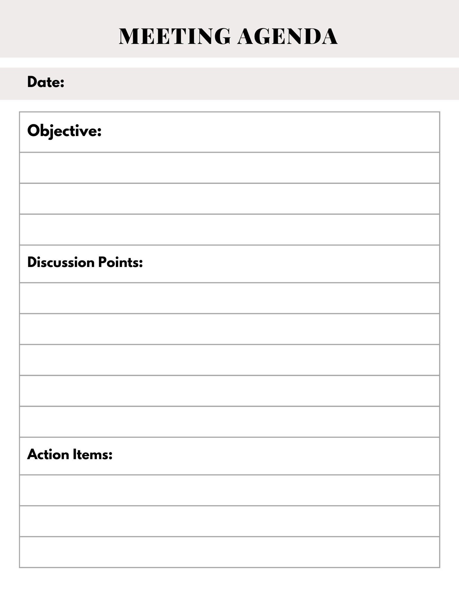 Meeting Notes PDF, Meeting Agenda, Meeting Minutes, Meeting Note Taking ...