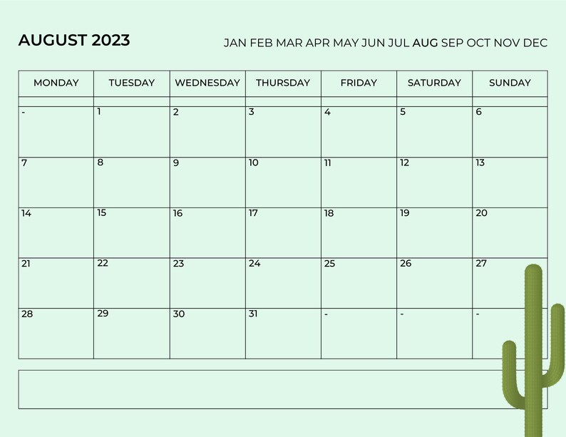 2023 Printable Calendar, Daily Planner, 2023 Planner, Printable Daily ...