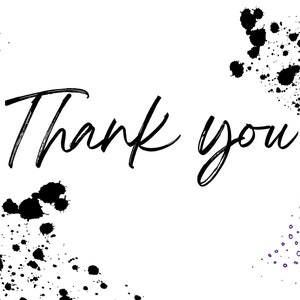Digital Thank You Card, Digital Download, 5x7 Printable Card, Instant ...