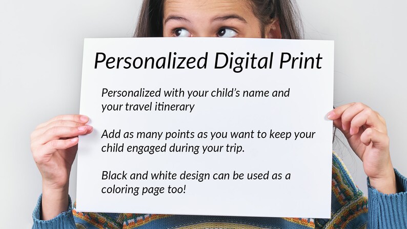 10 TRAVEL POINTS Personalized, Hand Drawn Road Map for Kids - Etsy