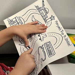 10 TRAVEL POINTS Personalized, Hand Drawn Road Map for Kids - Etsy