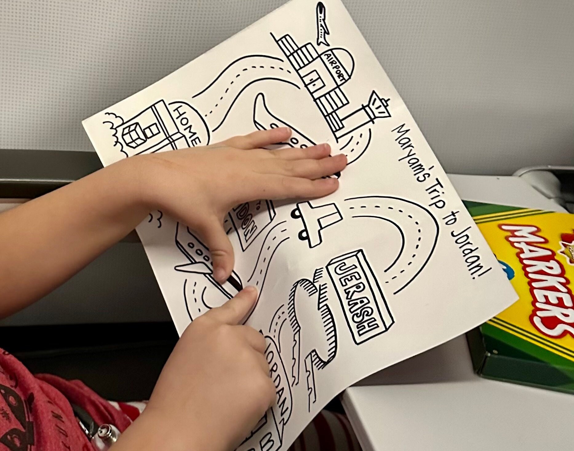 10 TRAVEL POINTS Personalized, Hand Drawn Road Map for Kids - Etsy