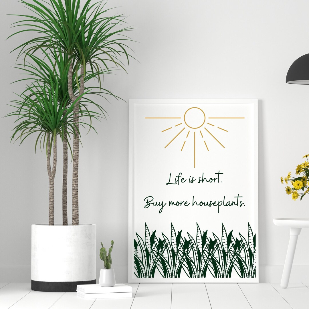 4 X 6 in Life is Short Houseplant Print - Etsy