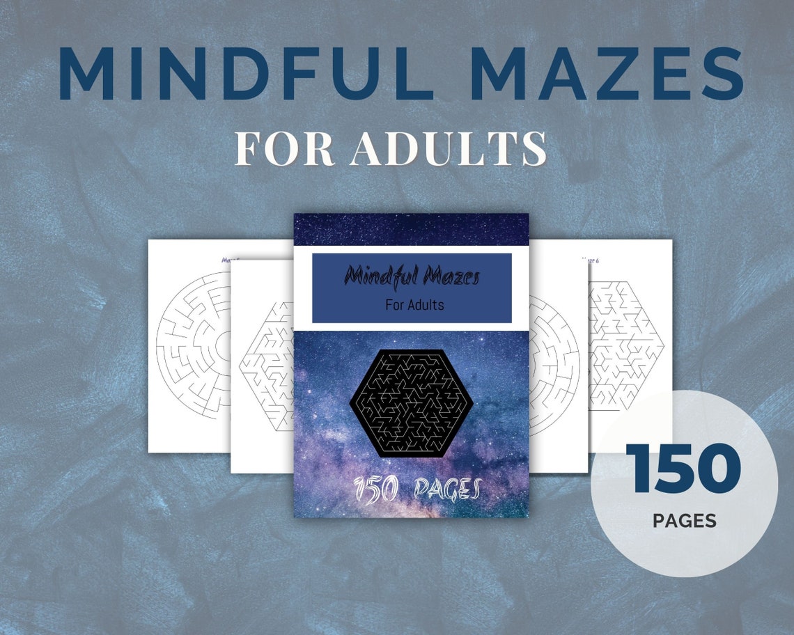 Mindful Mazes for Adults: A Meditative Puzzle Book to Improve - Etsy