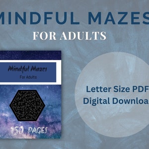 Mindful Mazes for Adults: A Meditative Puzzle Book to Improve - Etsy