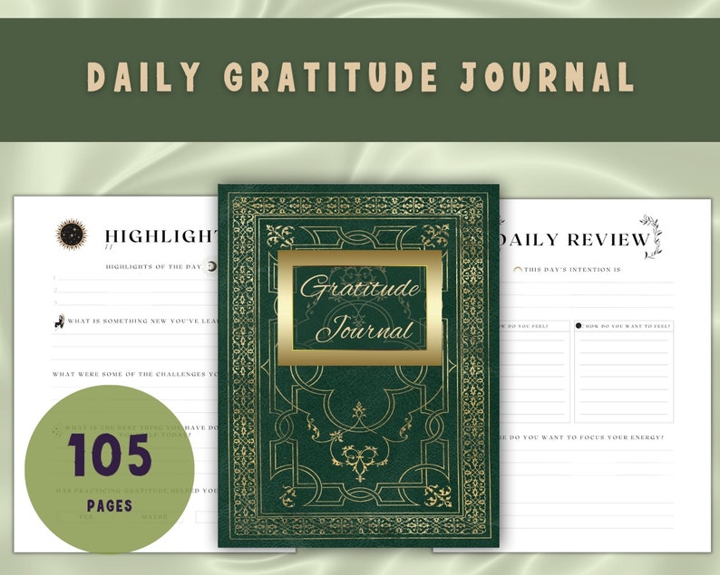 Printable Daily Gratitude Journal Digital Gratitude Journal Gratitude ...