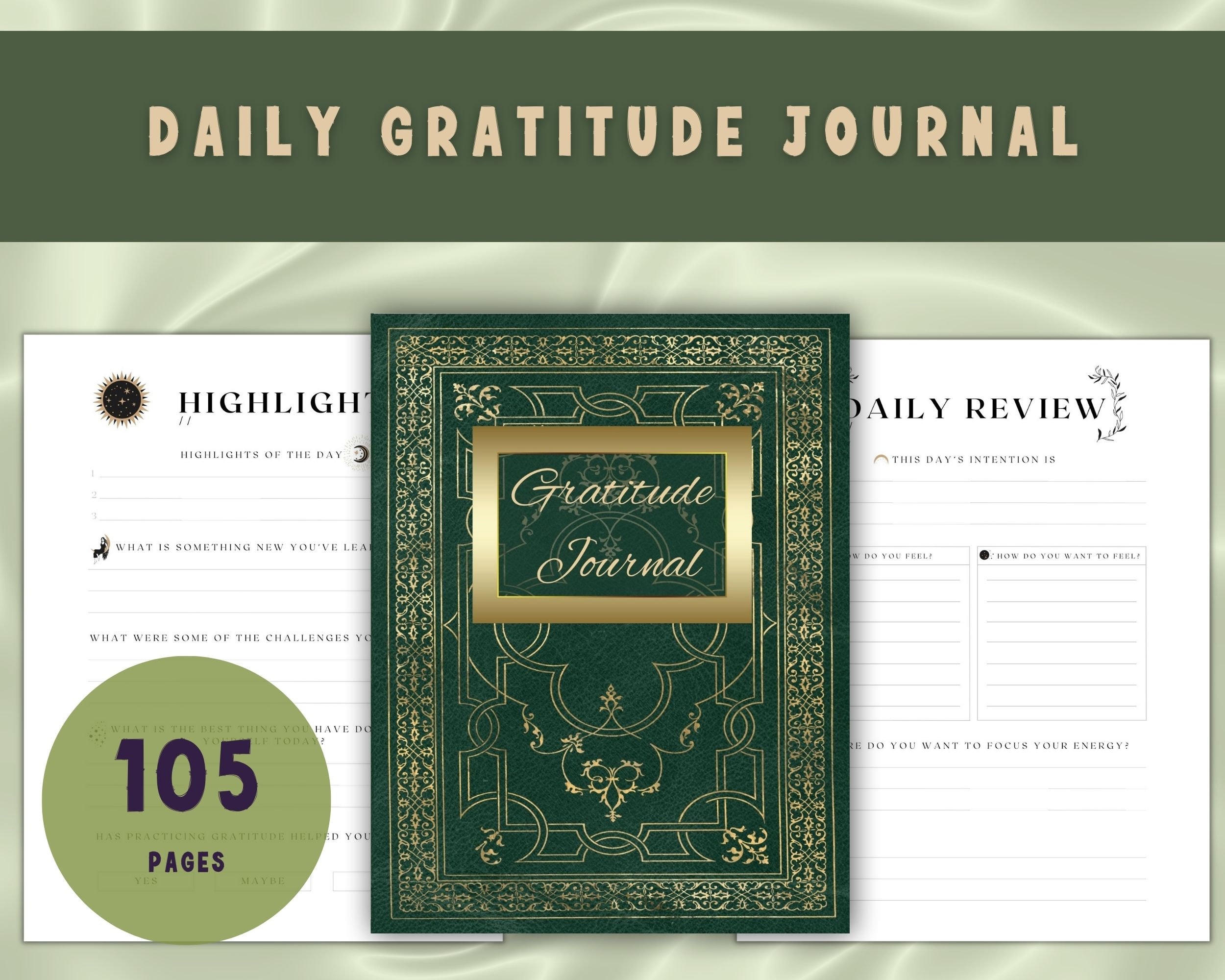 Printable Daily Gratitude Journal Digital Gratitude Journal Gratitude ...