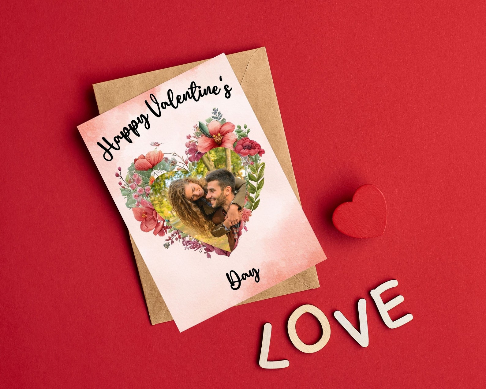 Personalized Custom Photo Valentine's Day Card Perfect for Couples ...