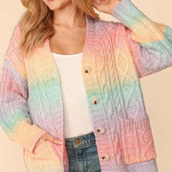 Colorful Cardigan - Etsy