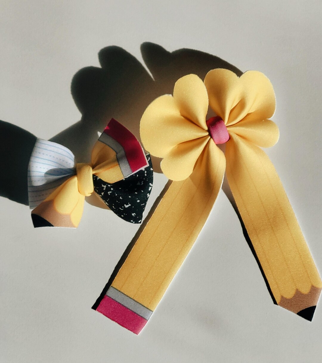 School Pencil Bows for Hair, Teacher School Bows for Hair, Clip on ...