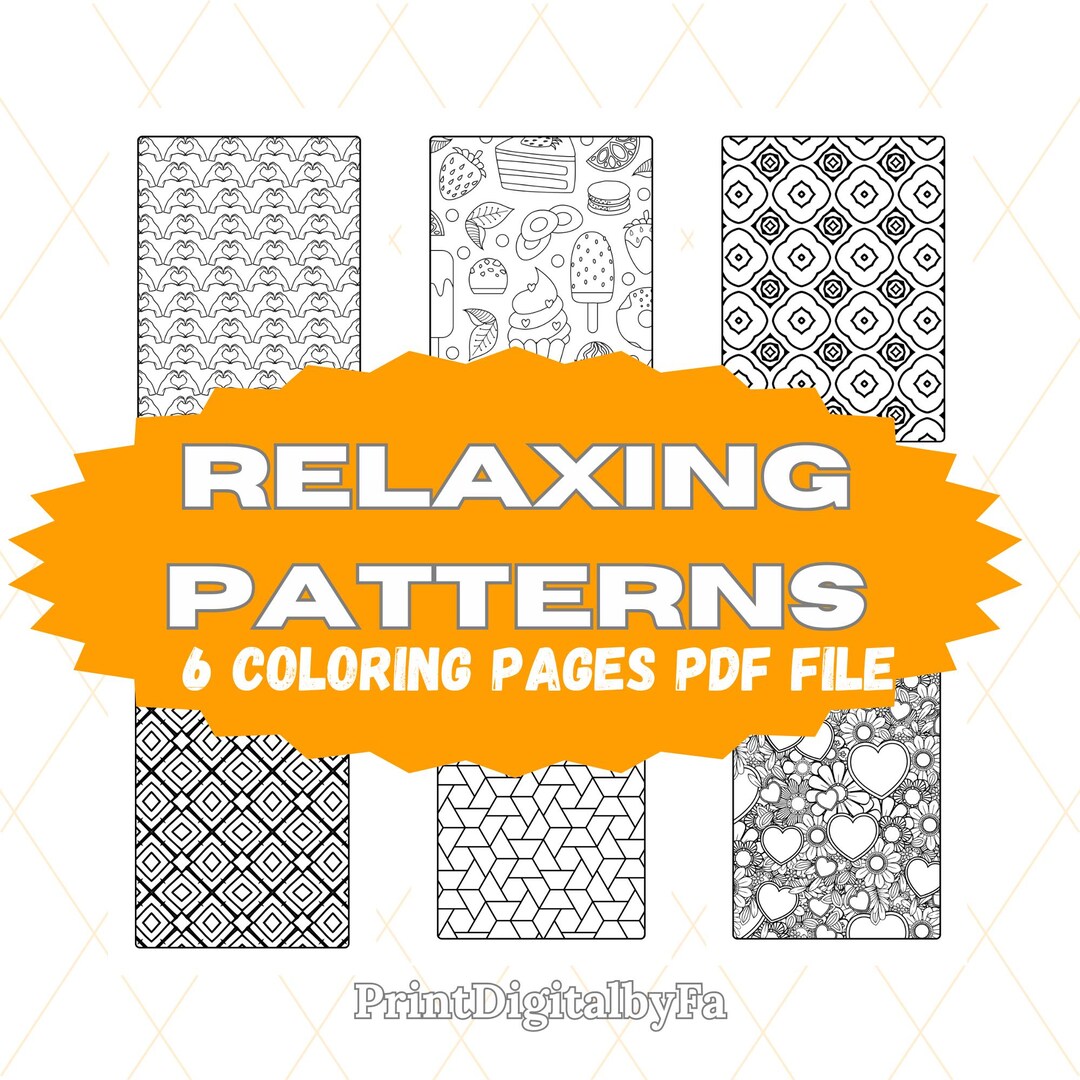 Satisfying Patterns Coloring Pages | Relaxing Patterns | 6 Printable ...
