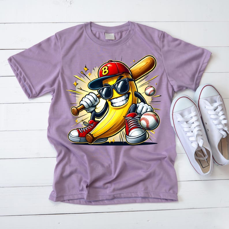 Let's Go Bananas Baseball PNG SVG | Funny Banana Mascot Sublimation ...
