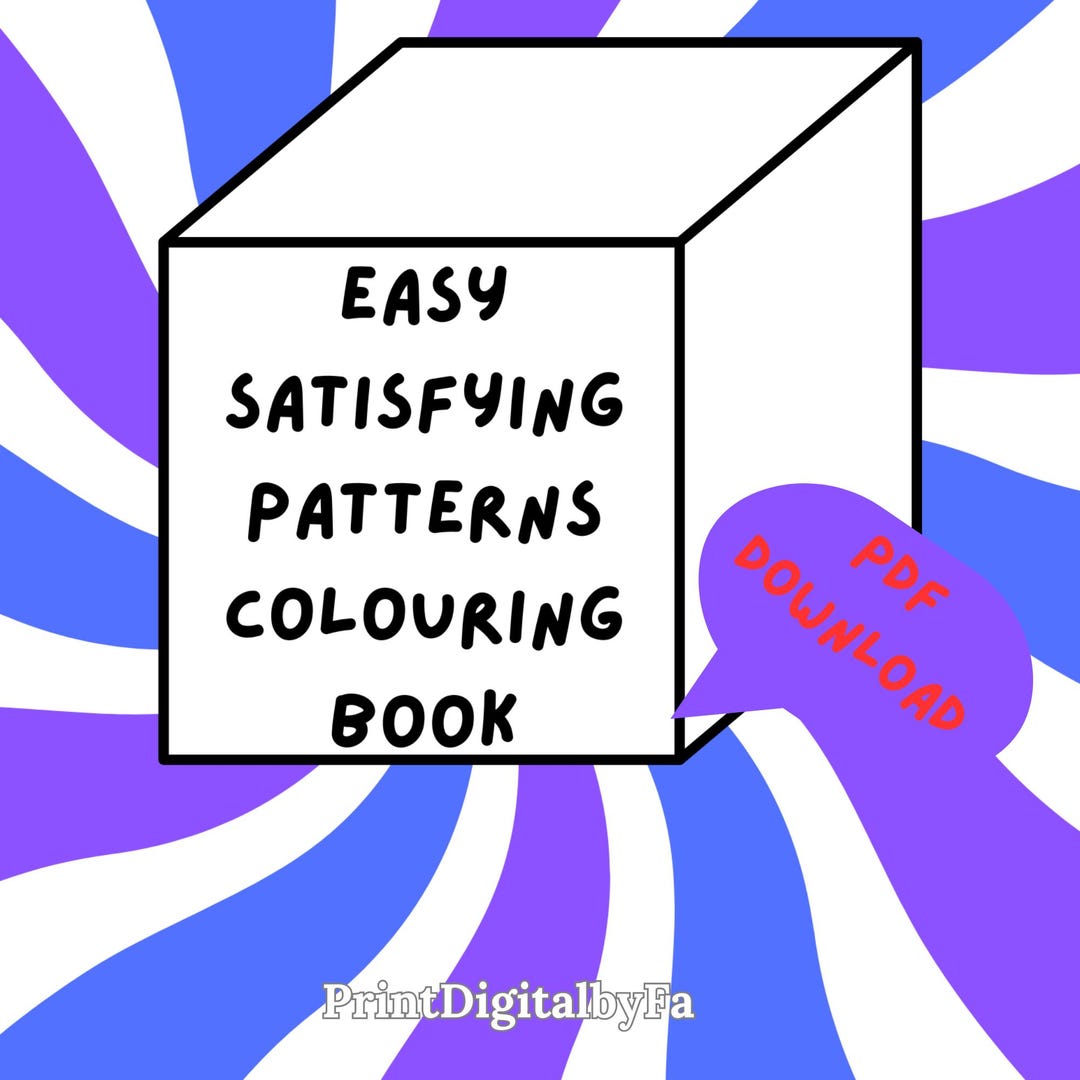 Easy Satisfying Patterns Colouring Book | Relaxing Pattern Colouring ...