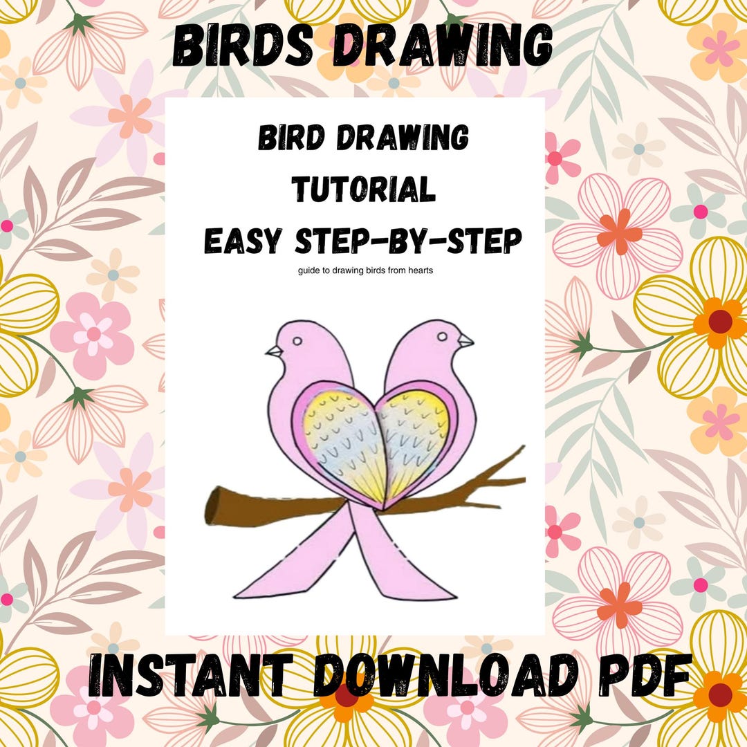 Bird Drawing Tutorial | Easy Step-by-step Art Guide | Printable Drawing ...