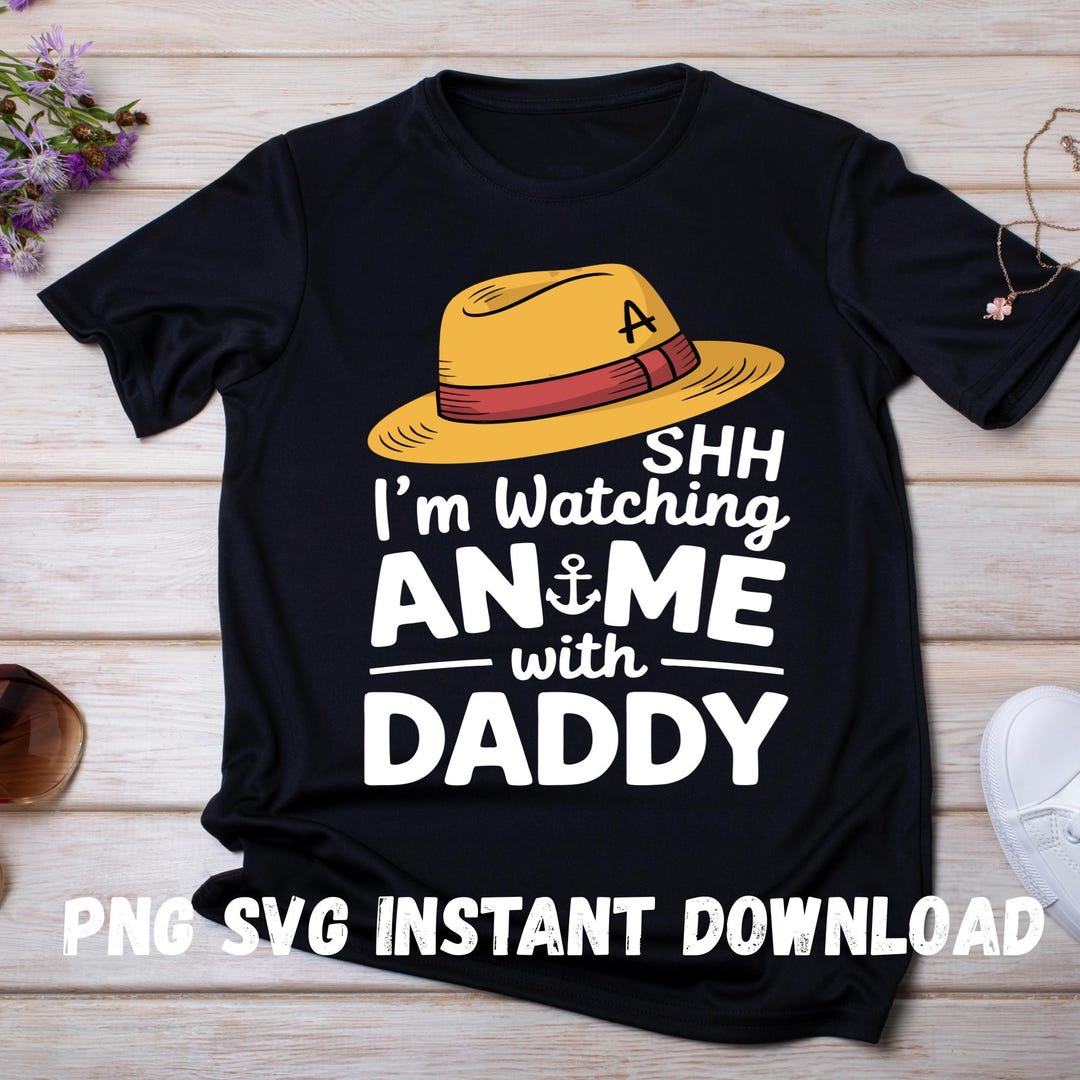Anime With Daddy SVG PNG: Otaku Father's Day Design (digital Download ...
