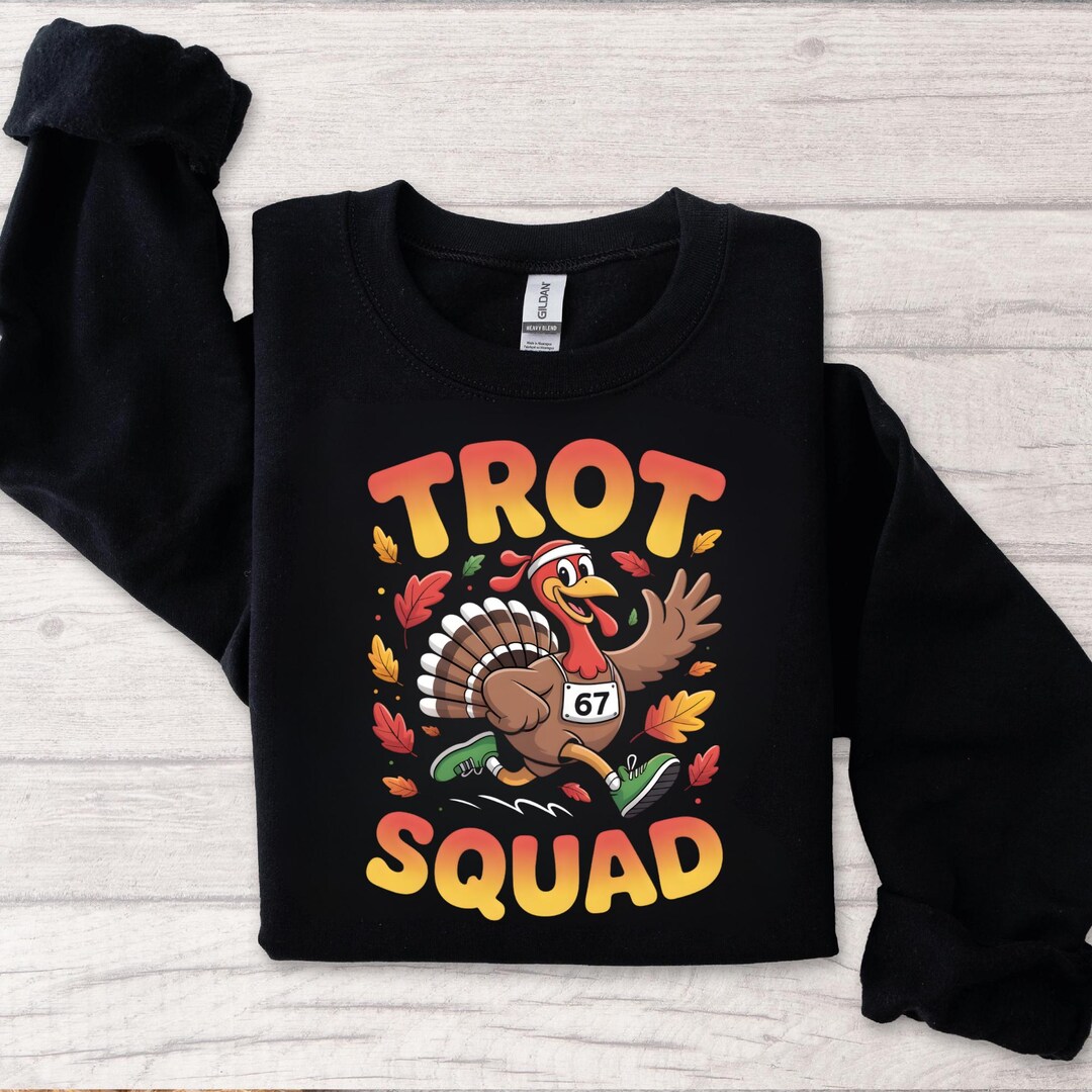Turkey Trot Squad 67 Run SVG PNG Six Seven Meme Turkey Running Digital ...