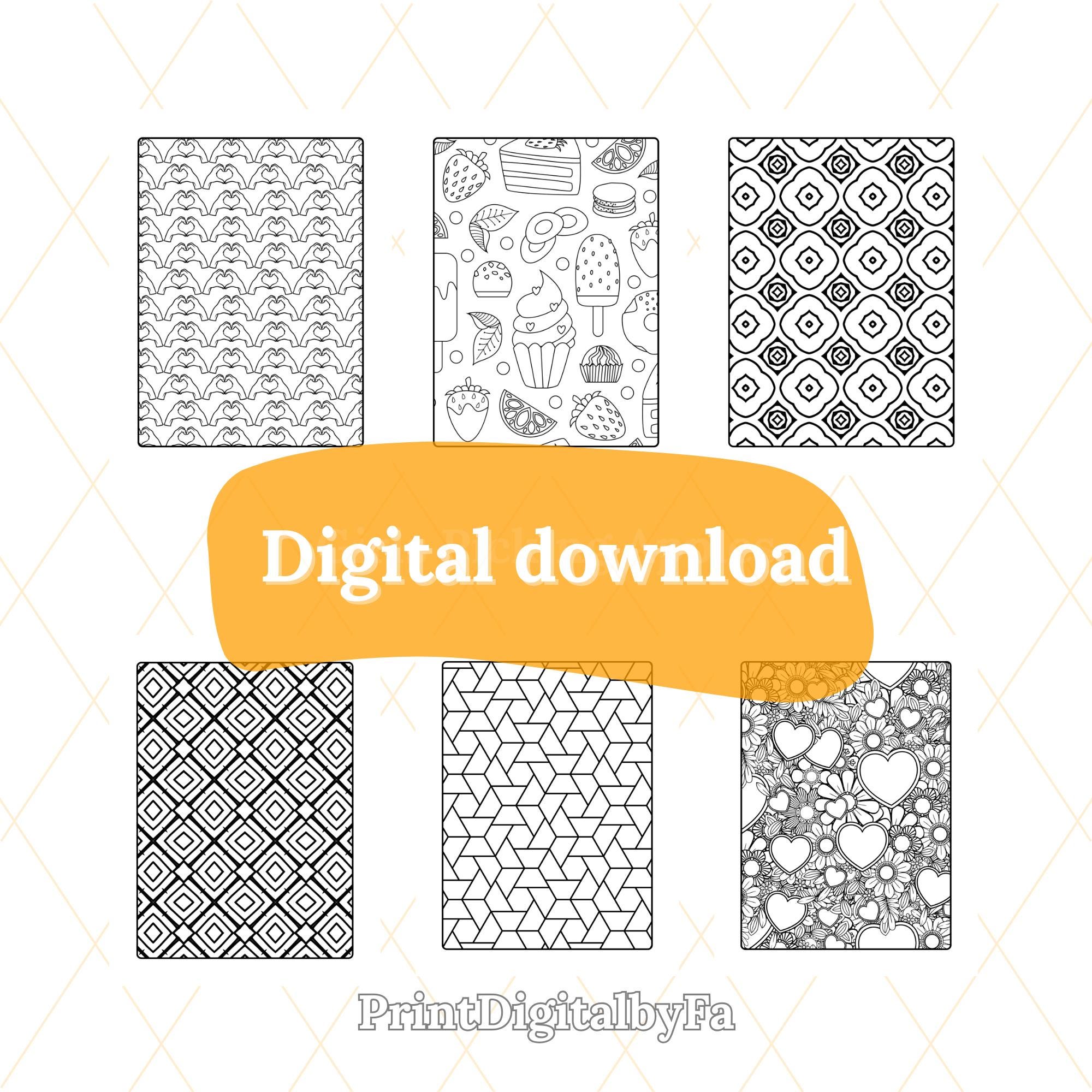 Satisfying Patterns Coloring Pages | Relaxing Patterns | 6 Printable ...