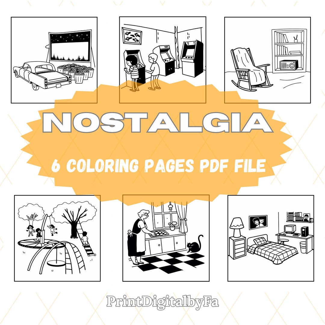 Nostalgia Coloring Book | Retro 80s 90s 00s Pop Culture Fun | Vintage ...
