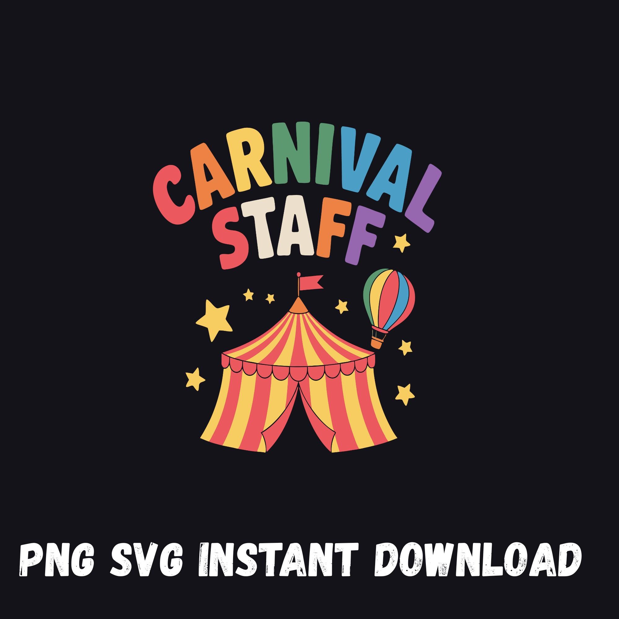 Carnival Staff SVG PNG: Matching Circus Outfit Digital File - Etsy