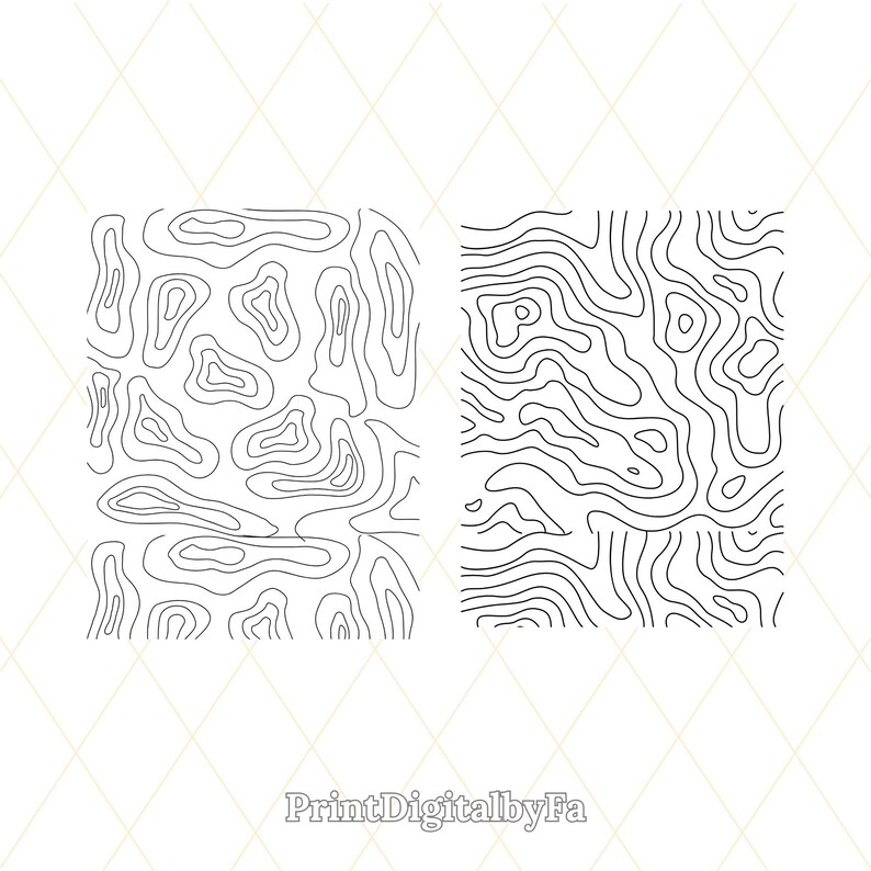 Topography Pattern Coloring Pages | Abstract Geometric Designs ...