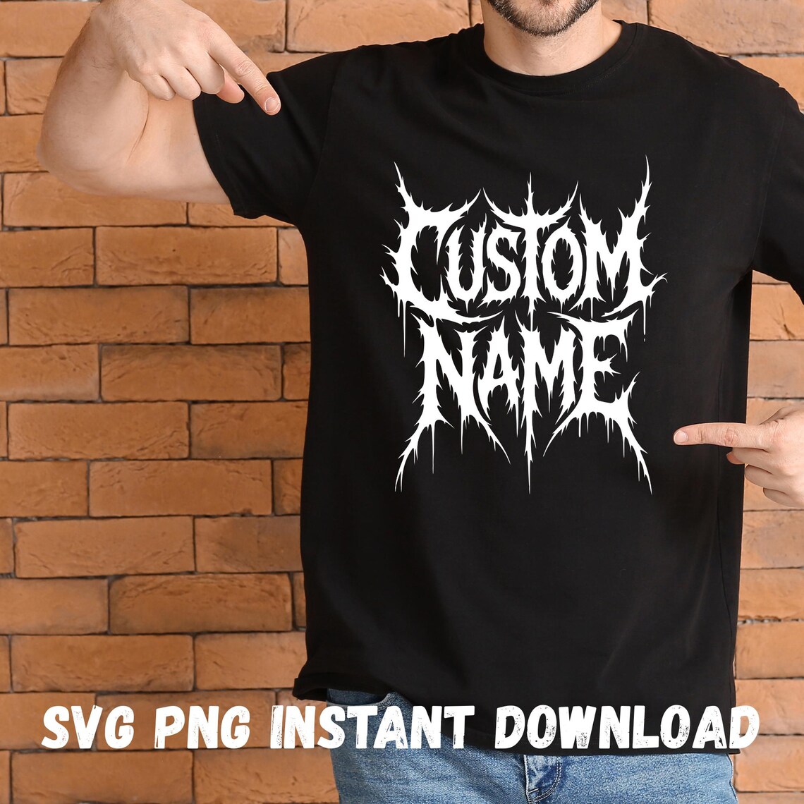 Custom Death Metal Logo – Brutal Font, Band Merch (SVG PNG) - Etsy