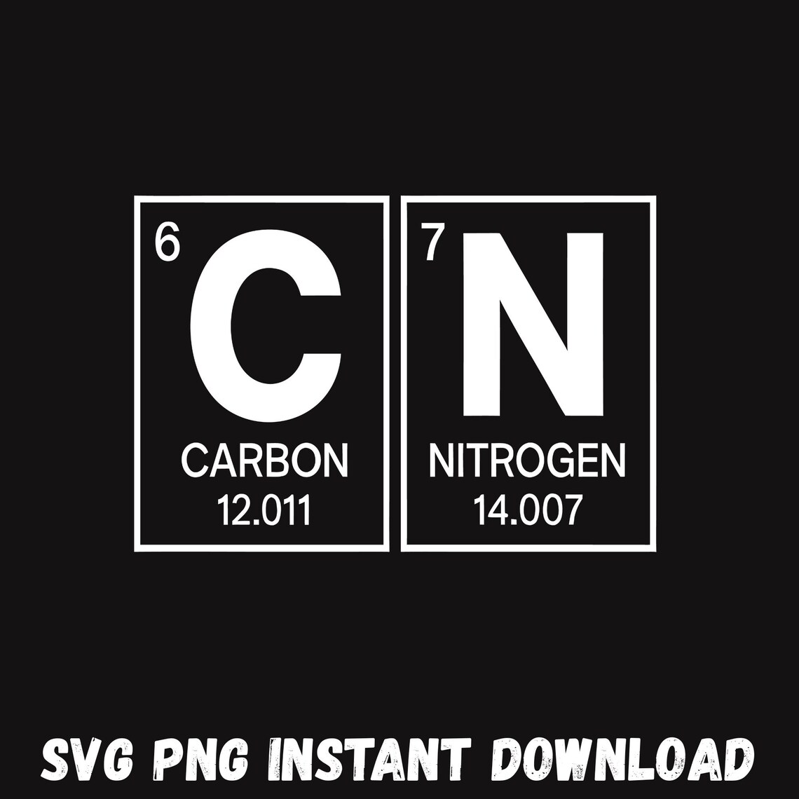 Funny CN Periodic Table Design: Chemistry Meme Gift (SVG PNG) - Etsy