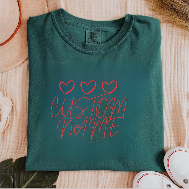 Custom Name Heart Logo: Romantic Script Design (PNG, SVG Digital ...