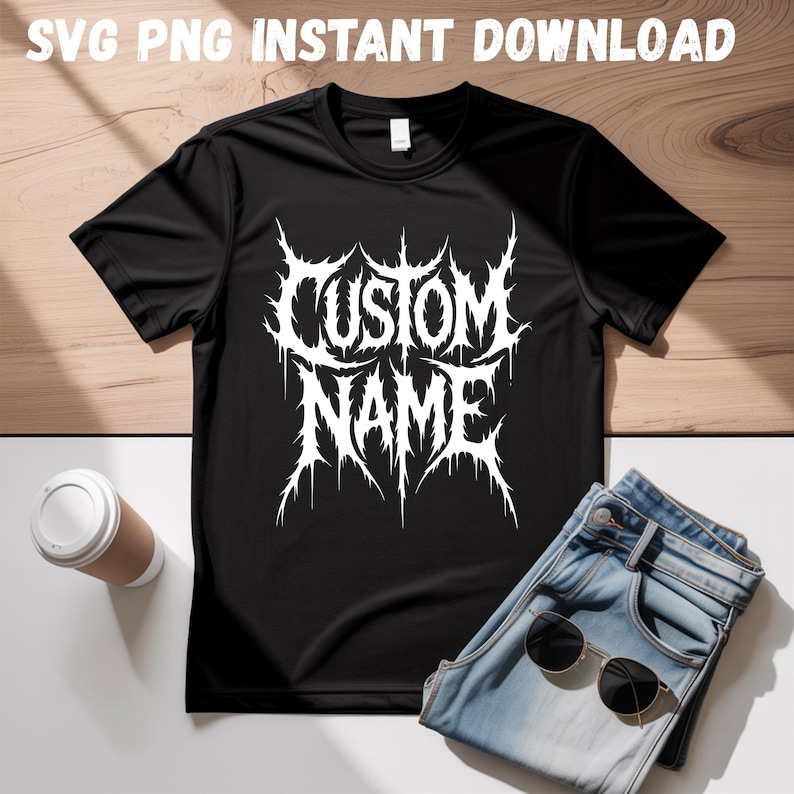 Custom Death Metal Logo – Brutal Font, Band Merch (SVG PNG) - Etsy