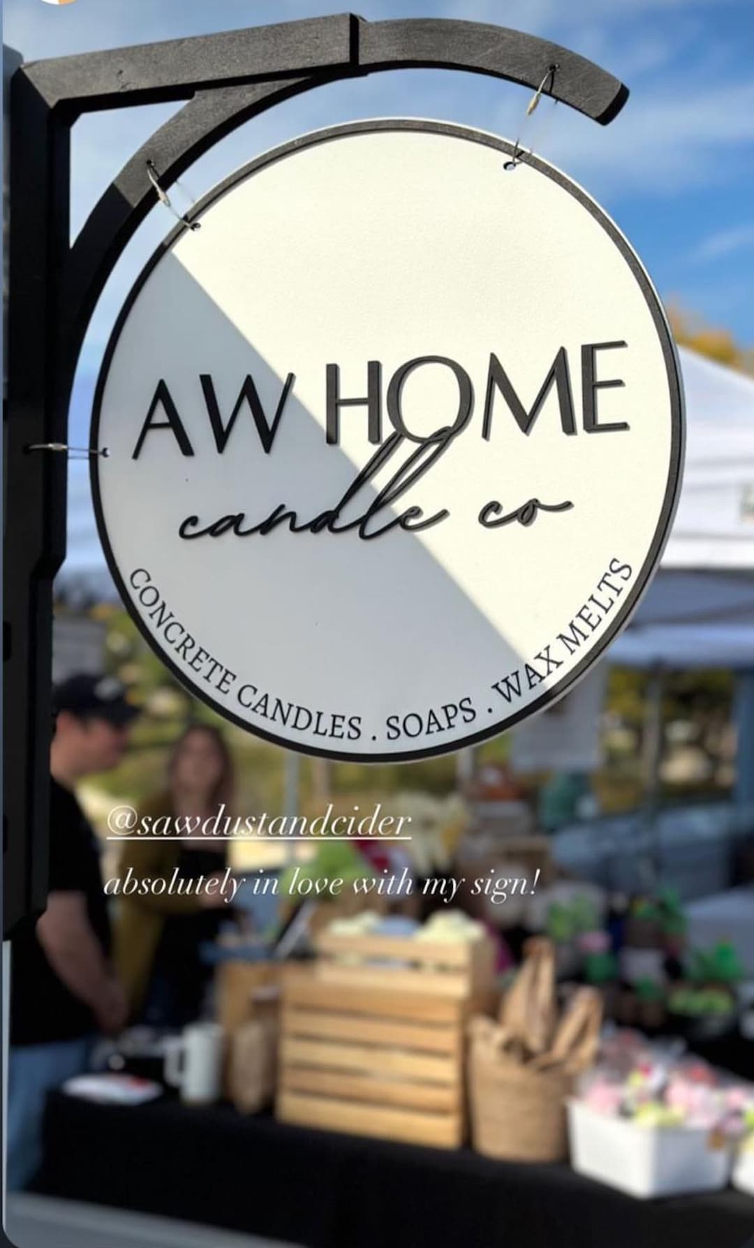 Custom Candle Vendor Hanging Tent Sign and Magnetic Bracket - Etsy