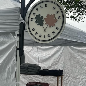 Hanging Tent Sign, Farmers Market, Trade Show, Round Sign, Bracket Sign ...
