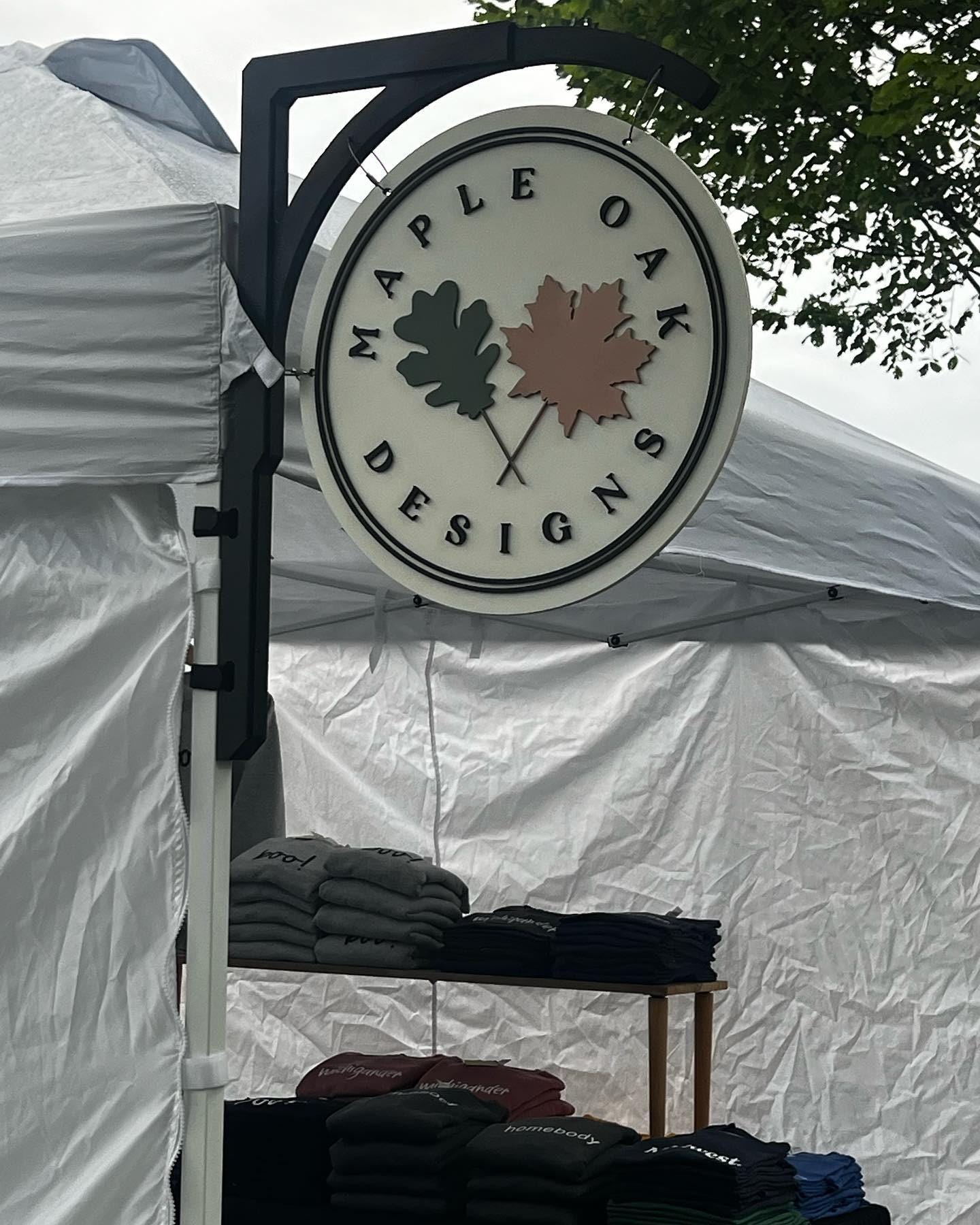 Hanging Tent Sign, Farmers Market, Trade Show, Round Sign, Bracket Sign ...
