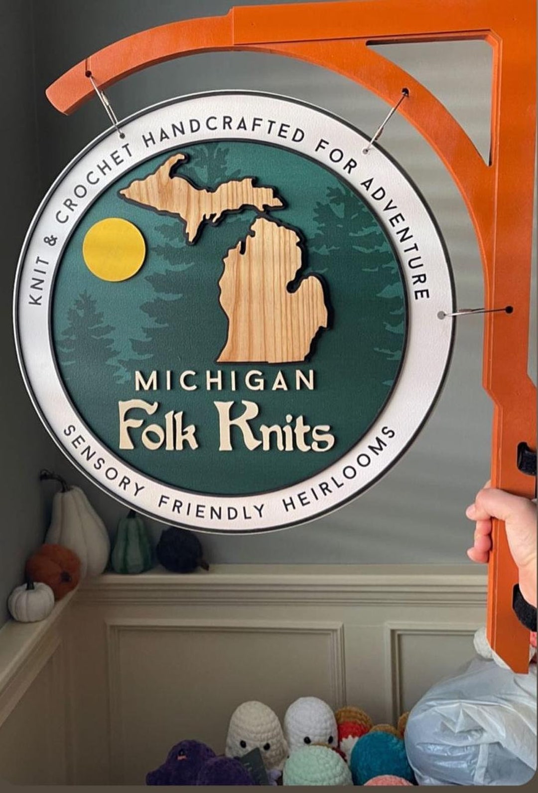 Hanging Tent Sign, Farmers Market, Trade Show, Round Sign, Bracket Sign ...