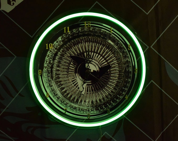 Lowrider Wire Wheel RGB LED Clock V2 - Etsy