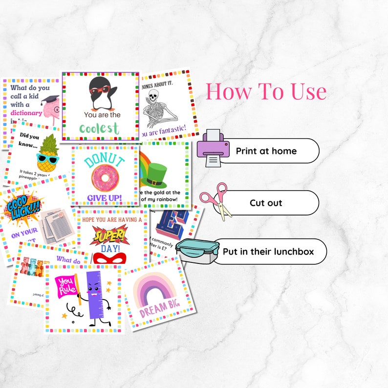 Lunch Notes | Motivational Cards for Kids | Lunch Box | Lunchbox Notes ...