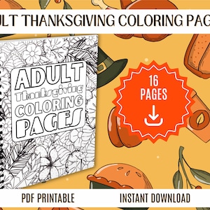 Fall Coloring | Printable Adult Coloring Page | Thanksgiving Coloring ...