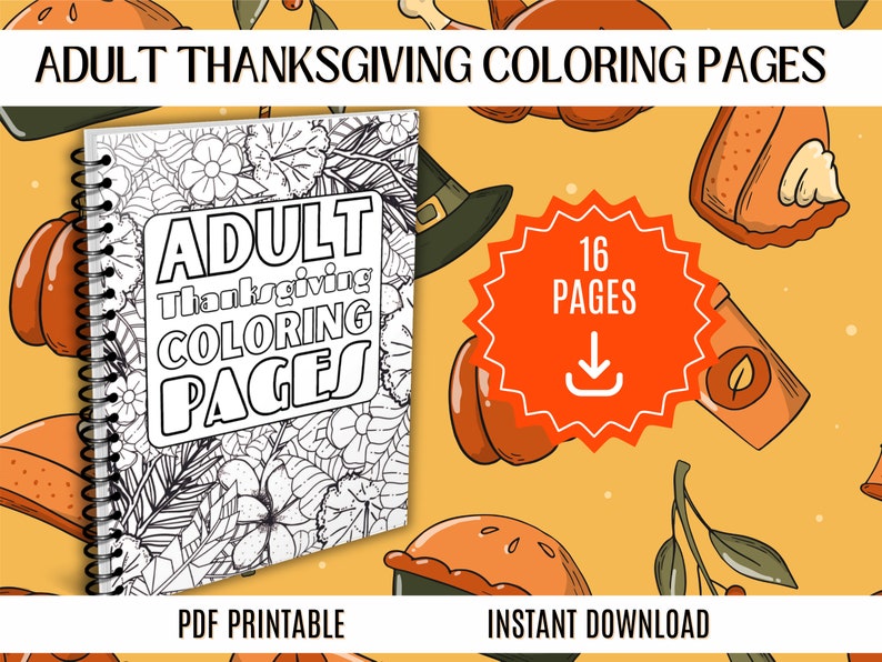 Fall Coloring | Printable Adult Coloring Page | Thanksgiving Coloring ...