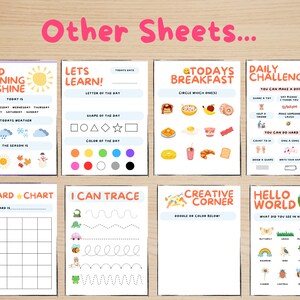 Homeschool Morning Menu | Preschool Worksheets | Morning Menu Printable ...