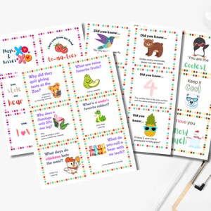 Lunch Notes Motivational Cards for Kids Lunch Box - Etsy