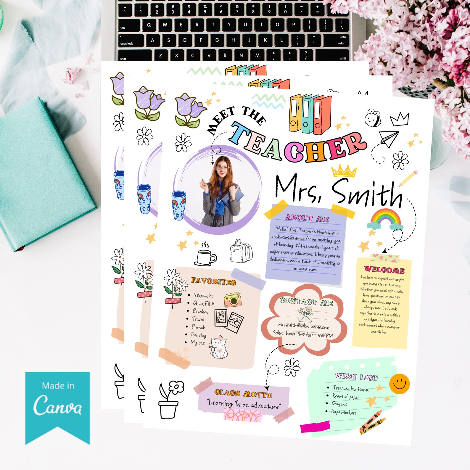 Meet the Teacher | Teacher Template | Back to School Flyer | Teacher ...