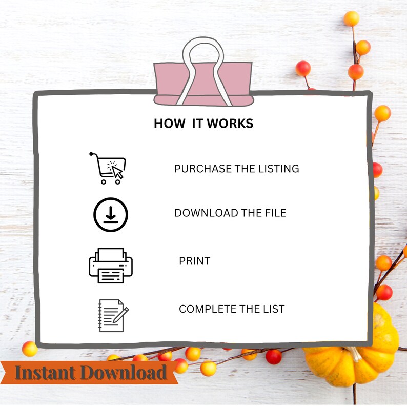 Fall Bucket List Printable | Downloadable Autumn Activity Bucket To-do ...
