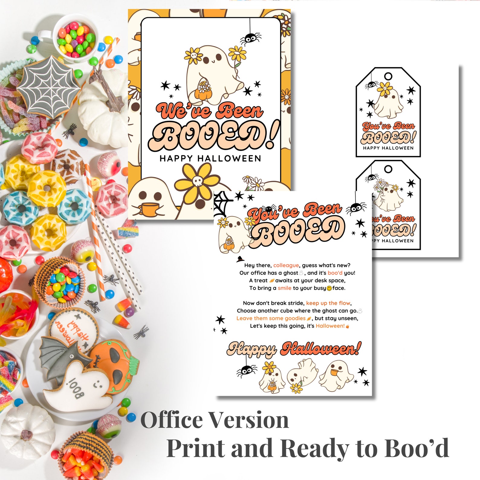 You've Been Booed Printable | Booed Sign | Halloween Treat Tag | You've ...